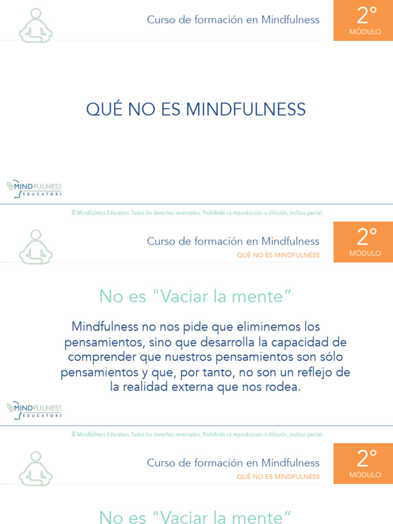 2.3 Que No Es Mindfulness | PDF | Sufrimiento | Las emociones