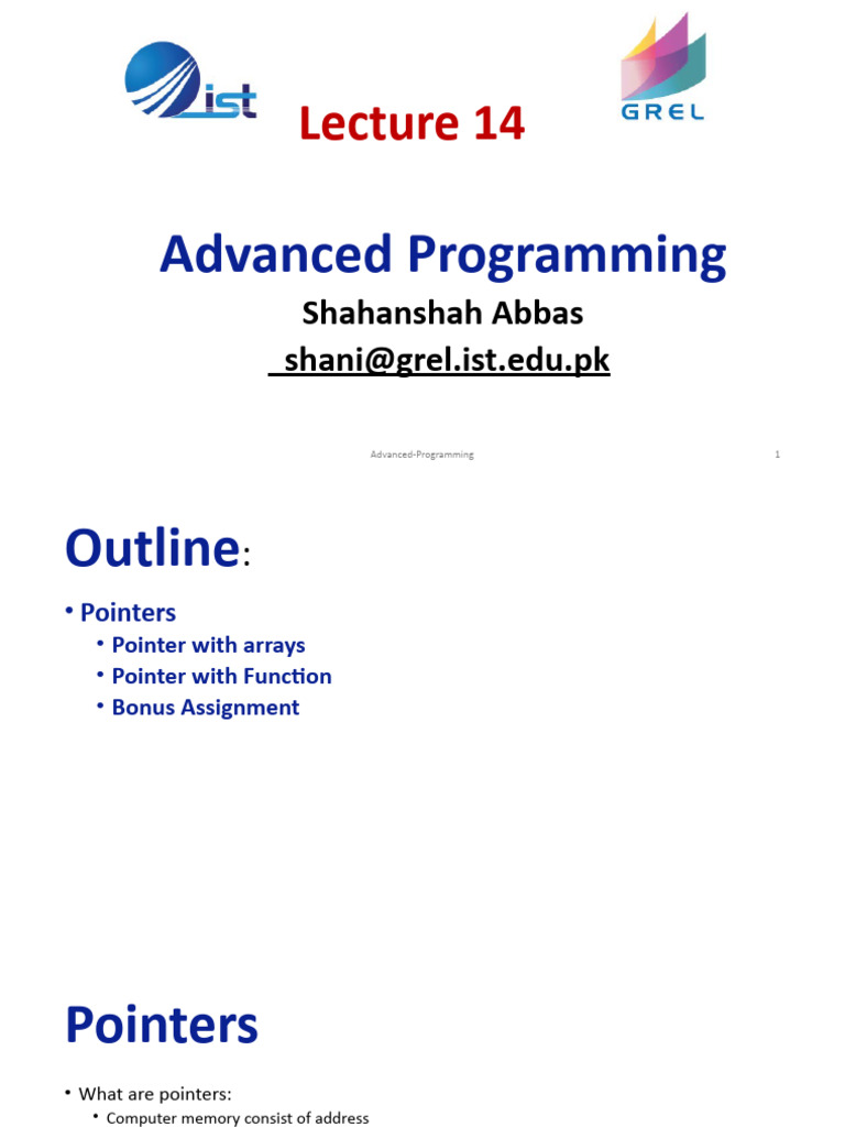 Lecture 13 Pdf Pointer Computer Programming Variable Computer Science 6707