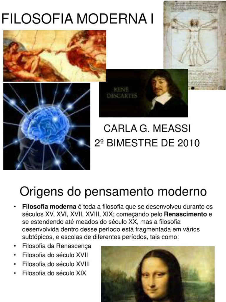Filosofia Moderna 1 | PDF