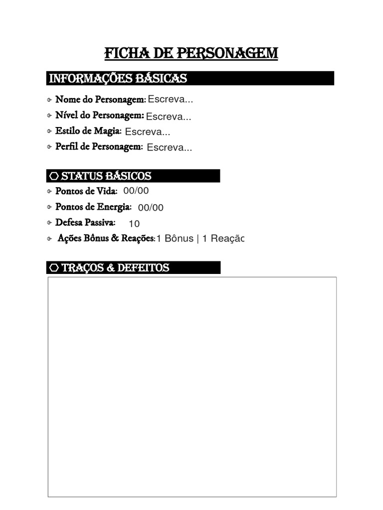 Ficha Editável | PDF Ficha Editável | PDF