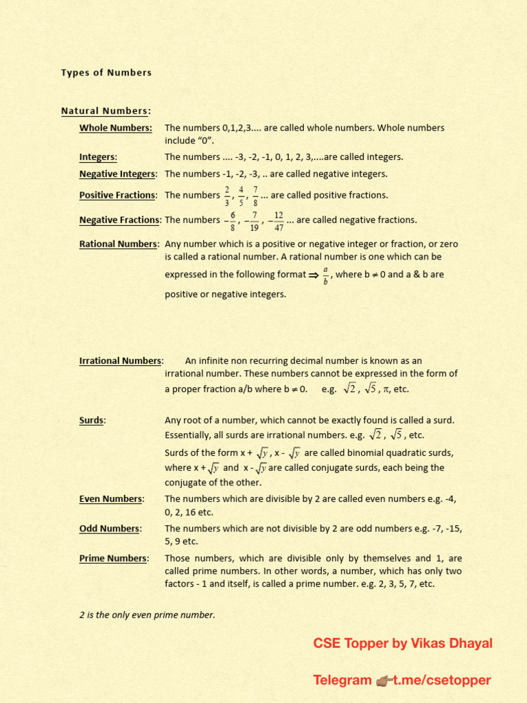 CSAT Comprehensive Formula Sheet @csetopper | PDF | Equations | Numbers