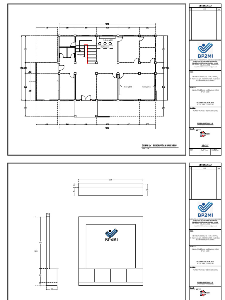 Gmbr. Denah & Detail Backdrop | PDF