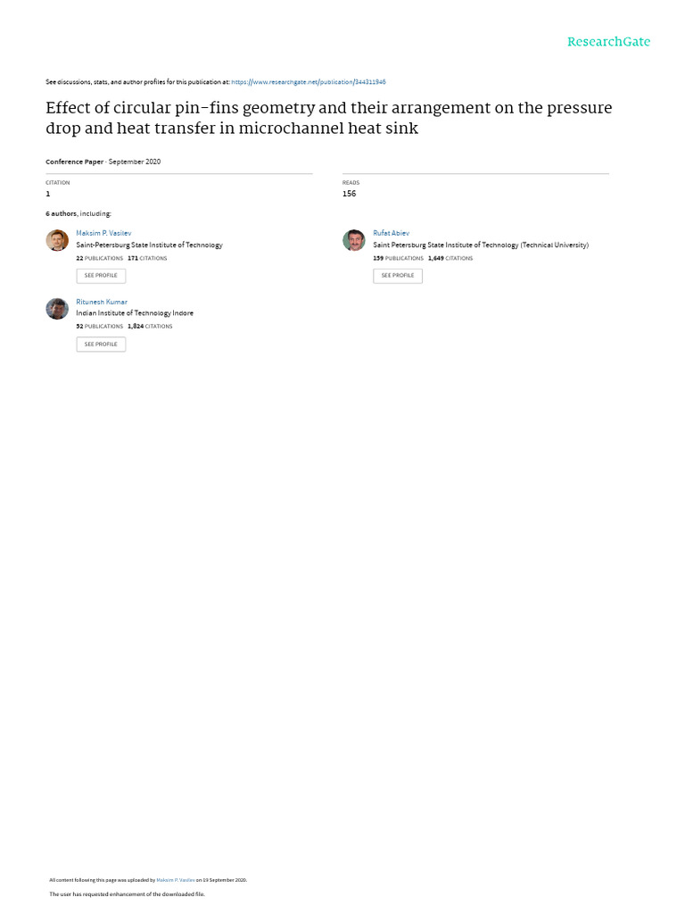 Effect of Circular Pin-Fins Geometry and Their Arrangement On The ...