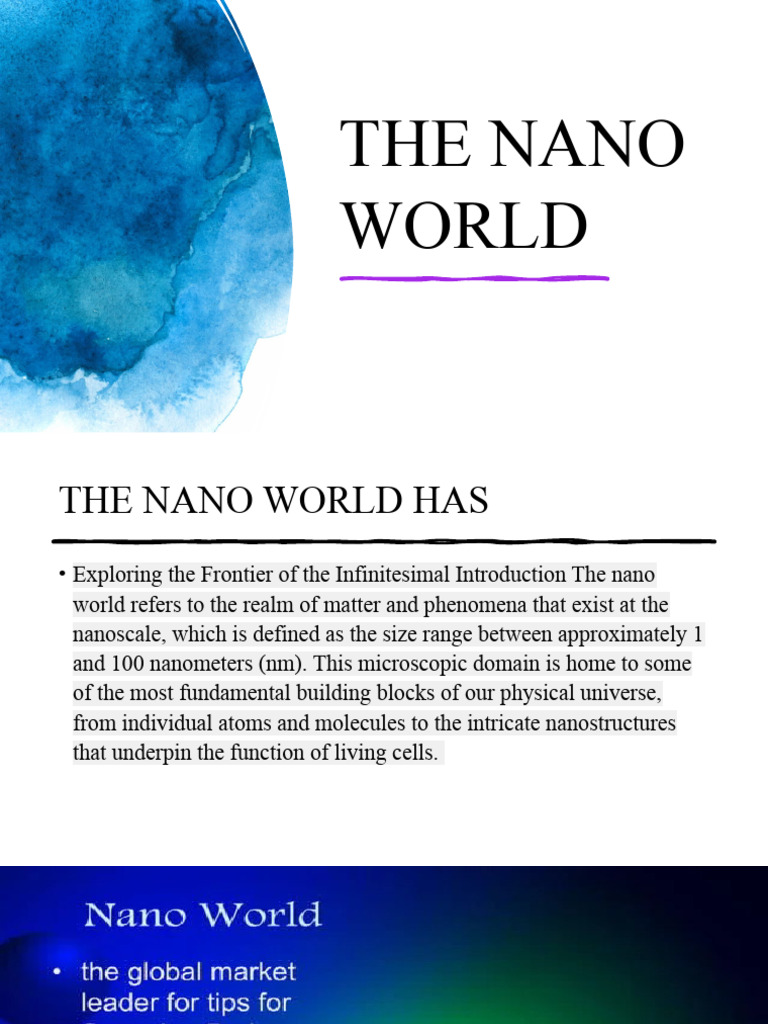 The Nano World | PDF | Science & Mathematics