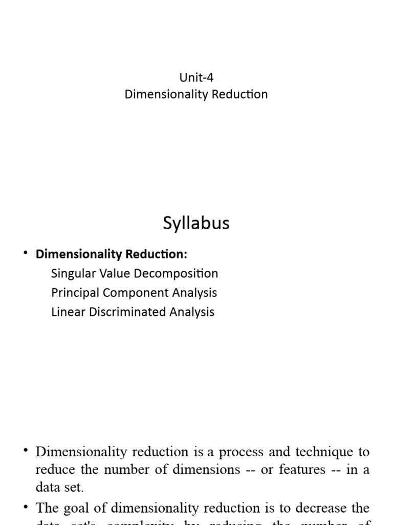 Dimensionality Reduction Guide | PDF | Eigenvalues And Eigenvectors | Principal Component Analysis