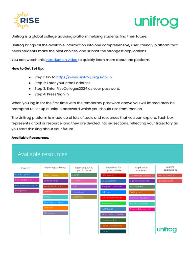 Unifrog Guidance | PDF | Massive Open Online Course | Educational ...