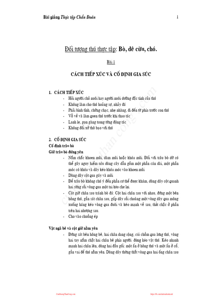 Noi-Khoa-Gia-Suc - Nguyen-Tat-Toan - Bai-Giang-Thuc-Tap-Chan-Doan - (Cuuduongthancong - Com) | PDF