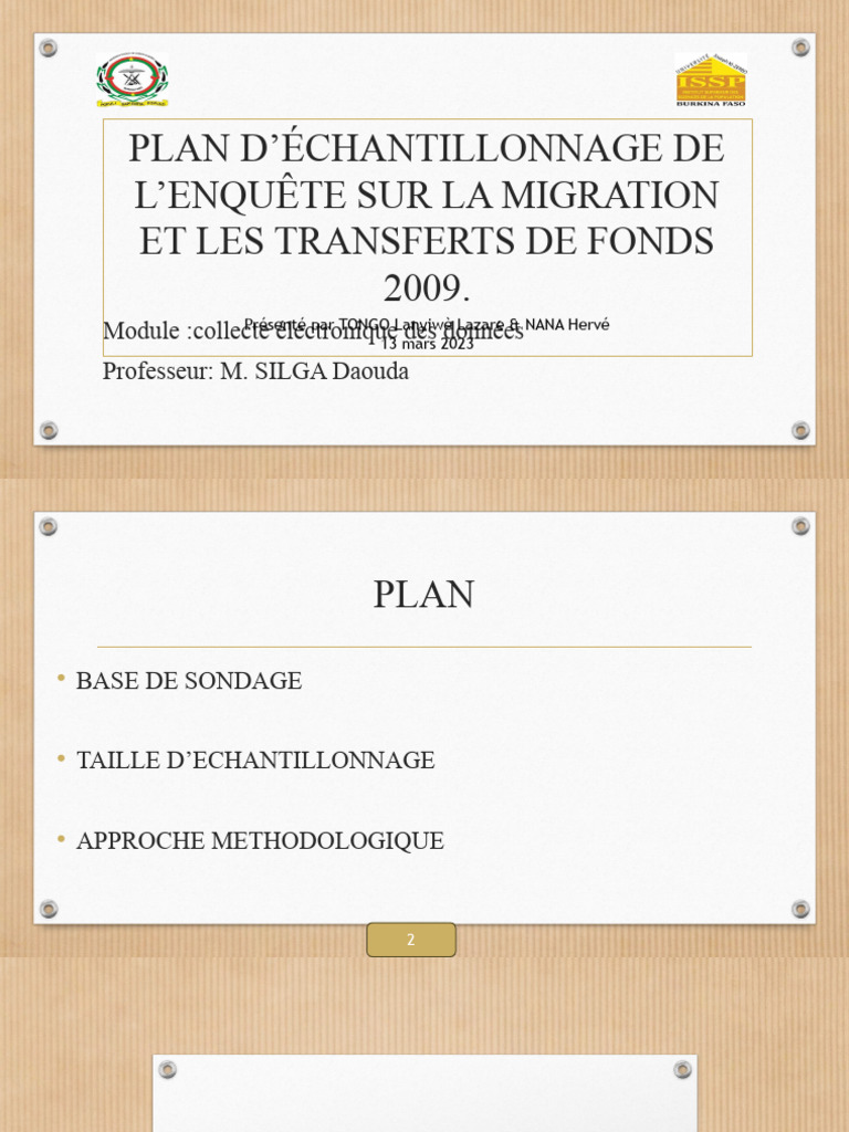 TONGO Lazare | PDF | Migration humaine | Échantillonnage (Statistiques)