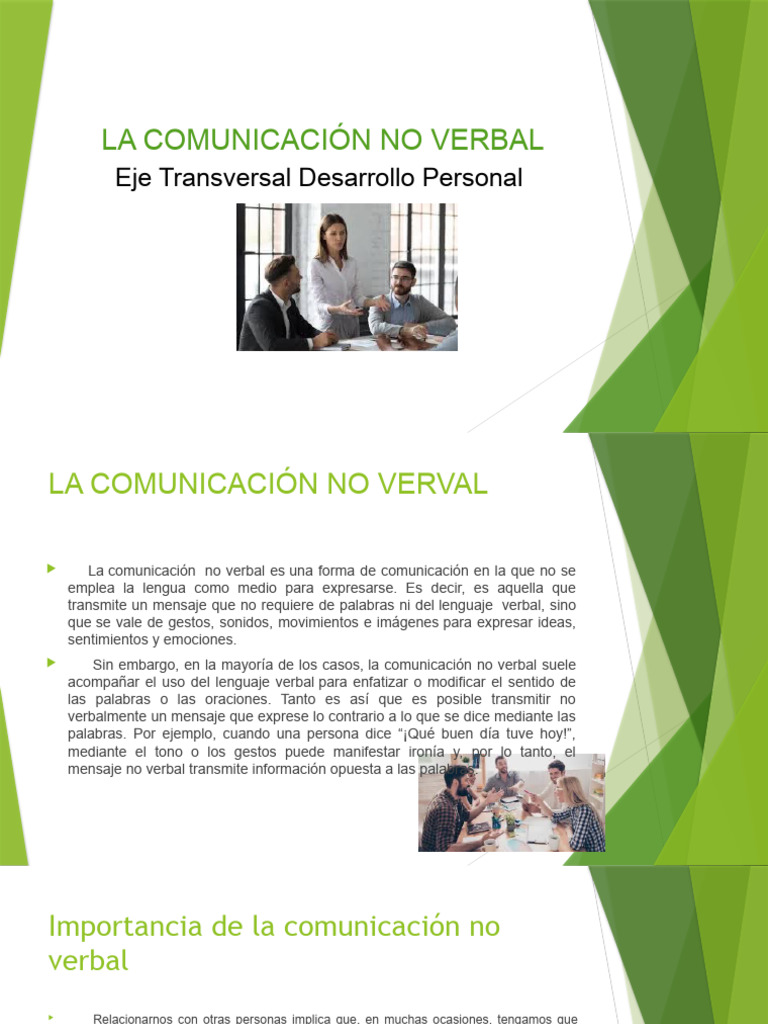 La Comunicación No Verval | PDF | Comunicación | Comunicación no verbal
