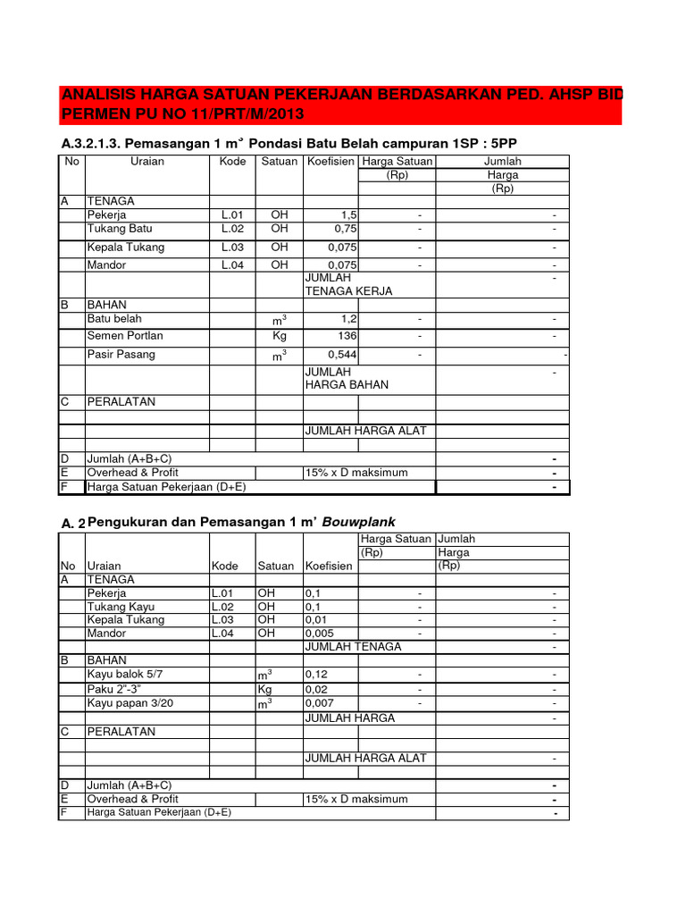 Ahsp 2013 - Edit | PDF