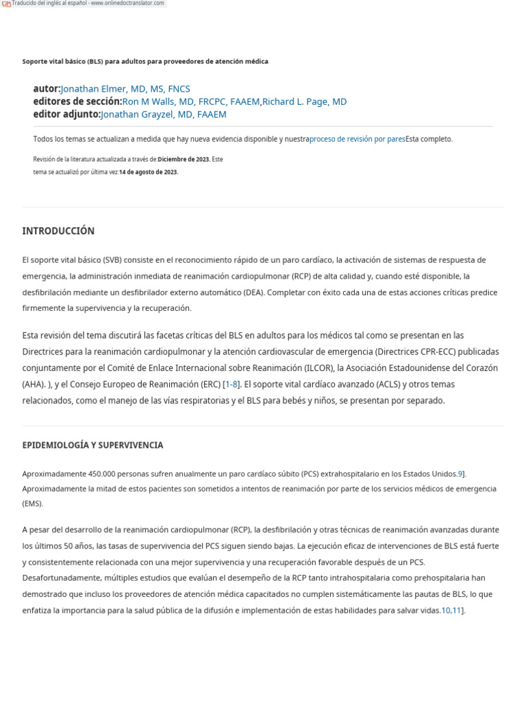 Manual BLS 2024 para Proveedores de Salud | PDF | Reanimación ...
