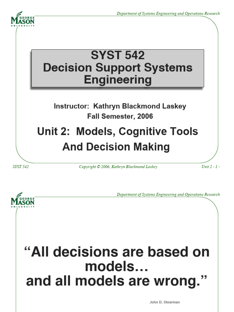 DSS Unit2 | PDF | Systems Engineering | Decision Making