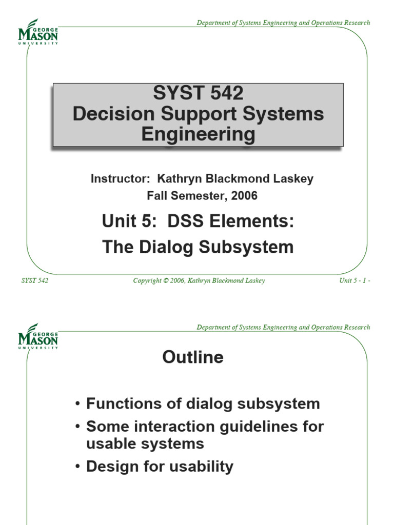 DSS Unit5 | PDF | Usability | Human–Computer Interaction