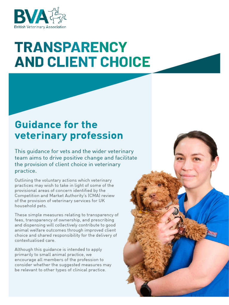 Bva Transparency and Client Choice Guidance | PDF | Veterinary Medicine ...