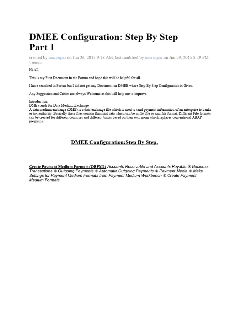 DMEE Configuration | PDF | File Format | Computing