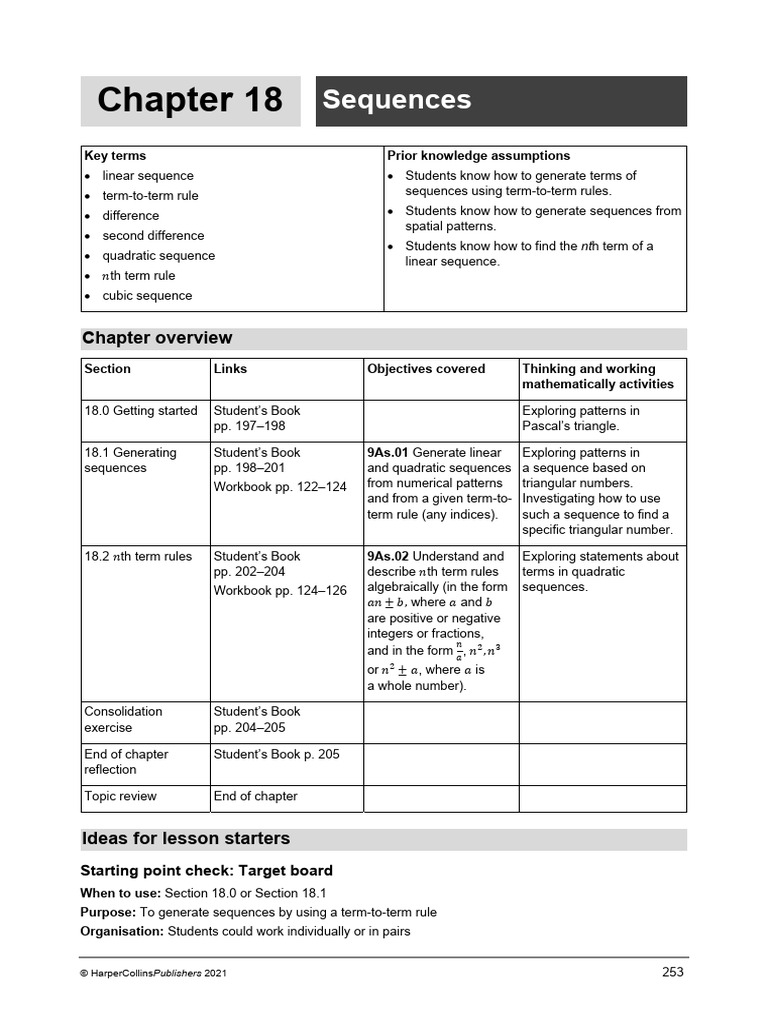 Sequences: Chapter Overview | PDF | Sequence | Numbers
