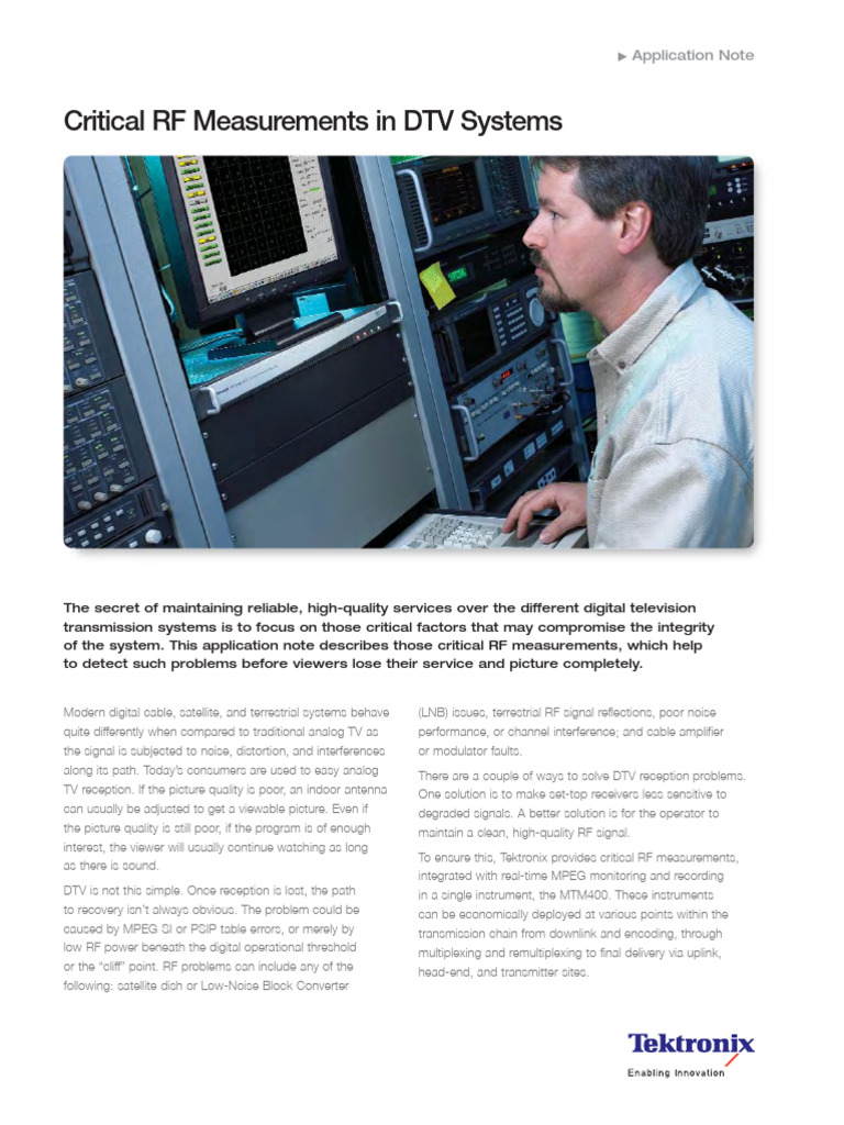 Medidas Críticas de RD en Sistemas DTV | PDF | Modulation | Digital ...