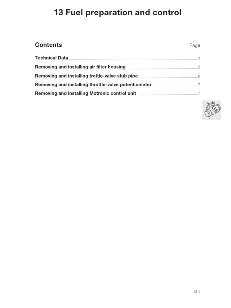 13-Fuel Preparation and Control | PDF | Throttle | Electrical Connector