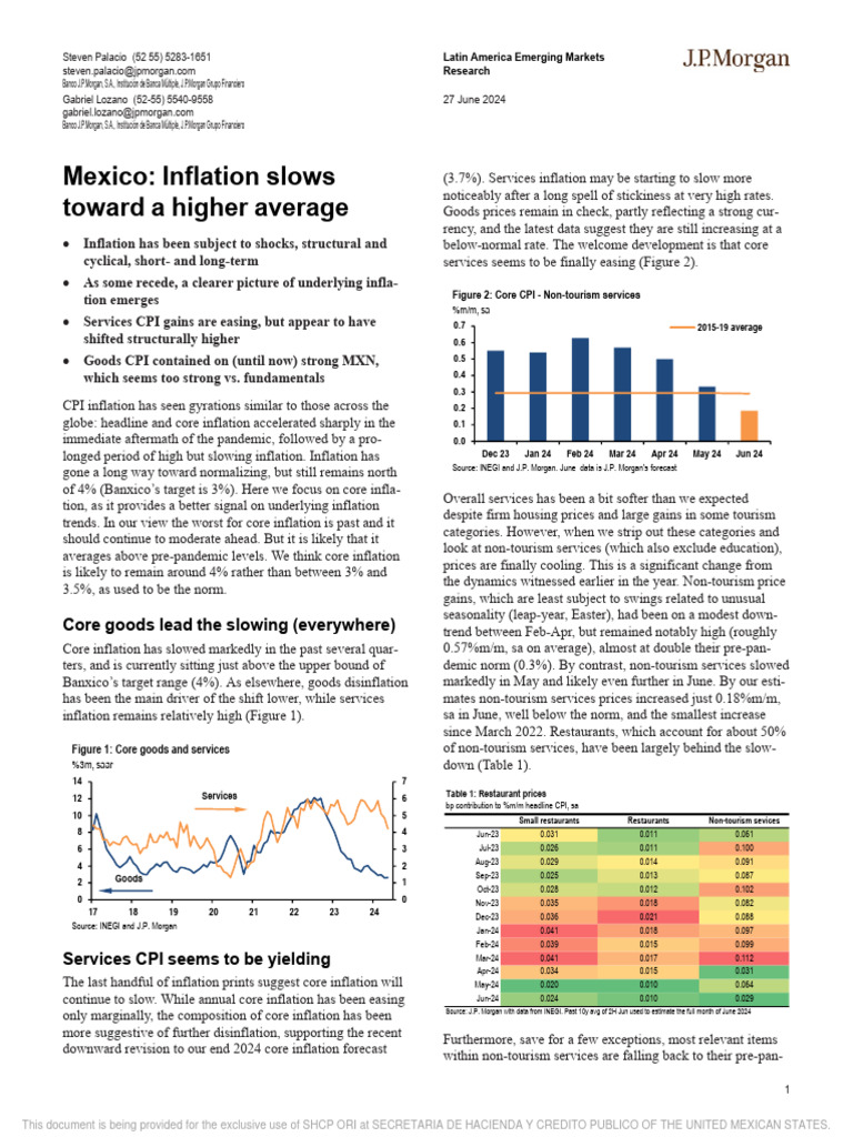Mexico Inflation Trends Analysis | PDF | Exchange Traded Fund ...
