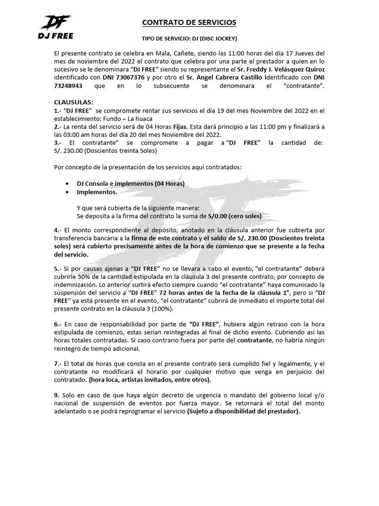 Contrato 1711 | PDF | Derecho