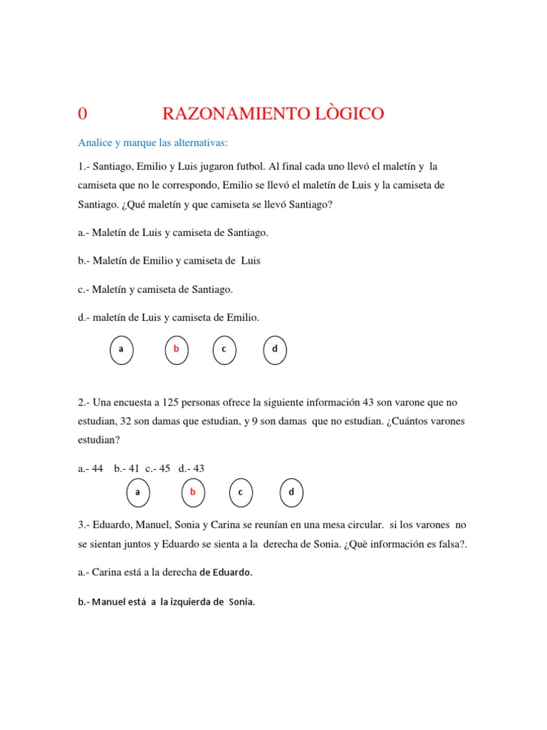 RAZONAMIENTO LÒGICO - Preguntas | PDF | Triángulo | Matemática Elemental