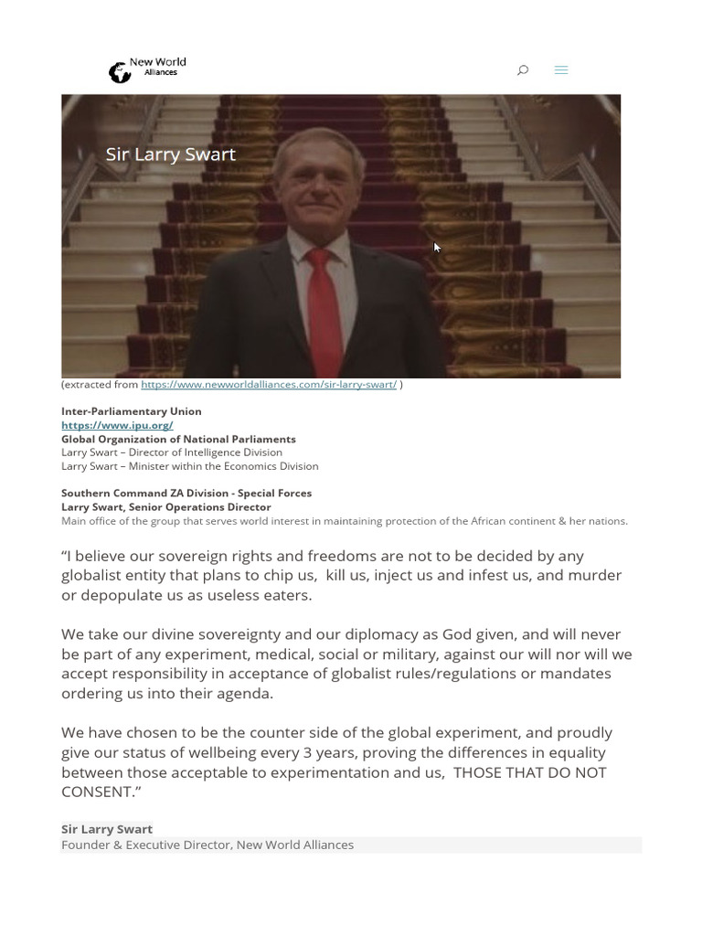 Who Is Sir Larry Swart | PDF | Justice | Crime & Violence