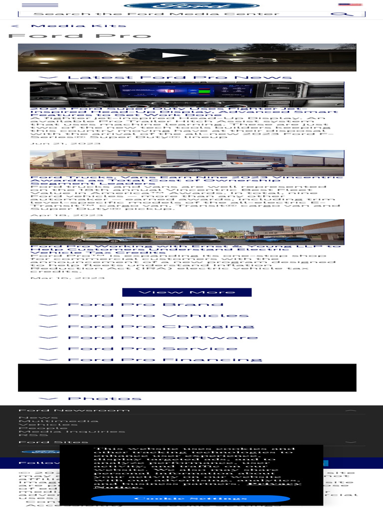 Ford Pro Ford Media Center | PDF | Ford Motor Company | Websites