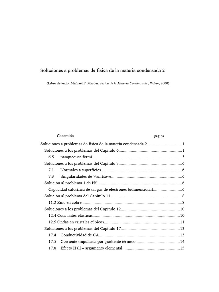 Materia Condensada, Marder, Soluciones | Descargar gratis PDF ...