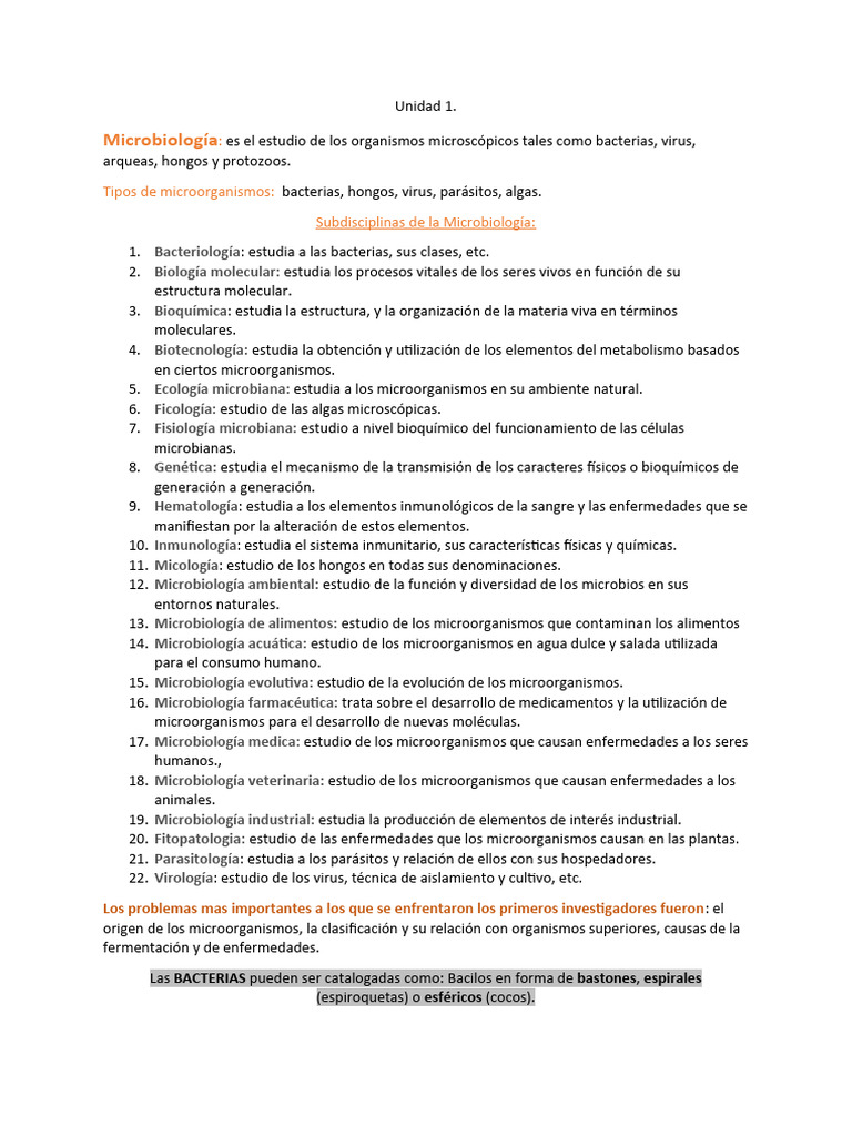 Micro Resumen | PDF | Las bacterias | Virus