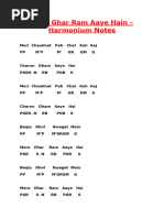 Harmonium Notation For Bhajans | PDF