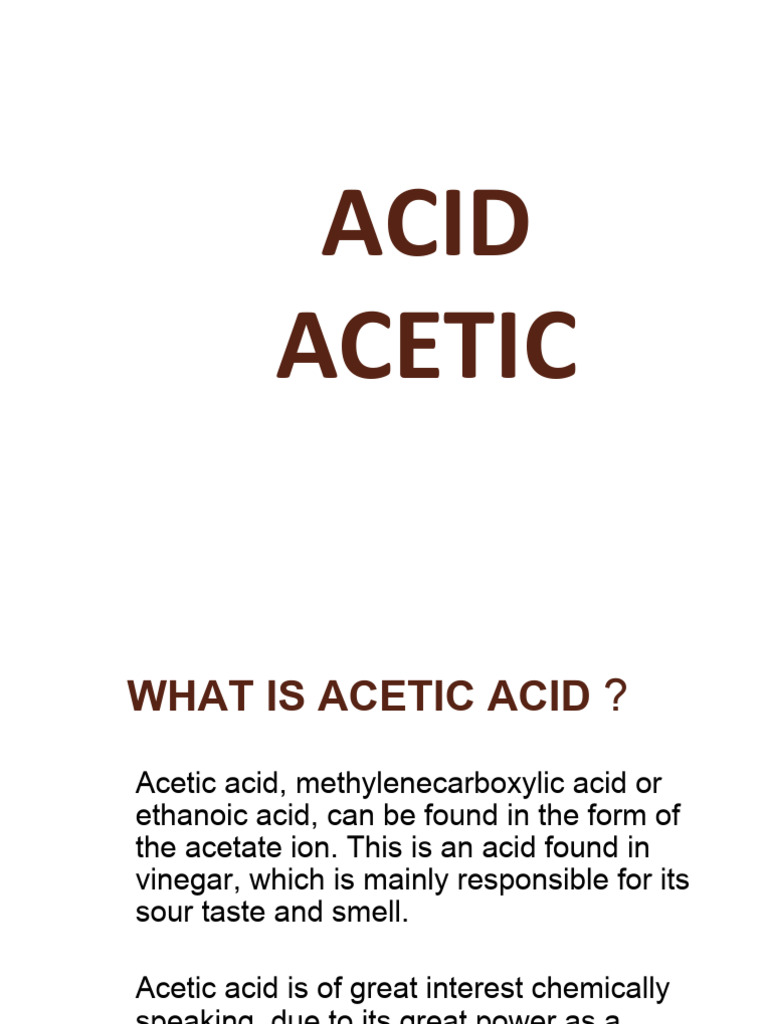 Acetic Acid | PDF | Acetic Acid | Ethanol