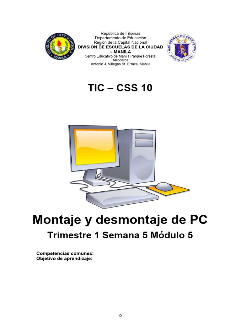 TLE-TE 10 - Q1 - W5 - Mod5 - TIC CSS | PDF | Hardware de la computadora ...