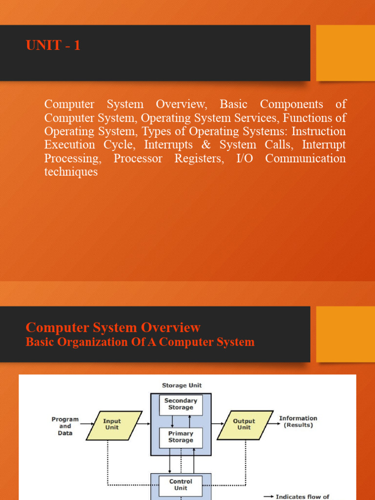 Unit 1 Os Pdf Operating System Input Output