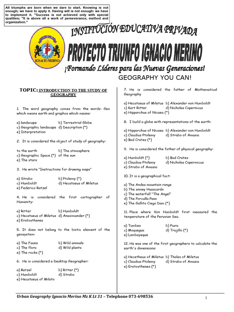 Geography Module | PDF | Geography | Equator