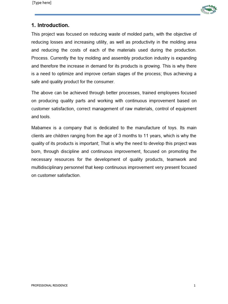 Waste Reduction in Toy Molding Process | PDF | Six Sigma | Business