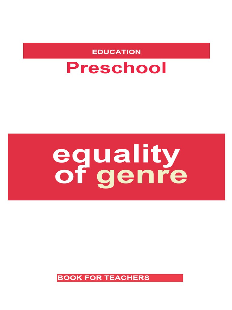 Gender Equality Preschool Teachers Book | PDF | Gender Studies | Gender ...