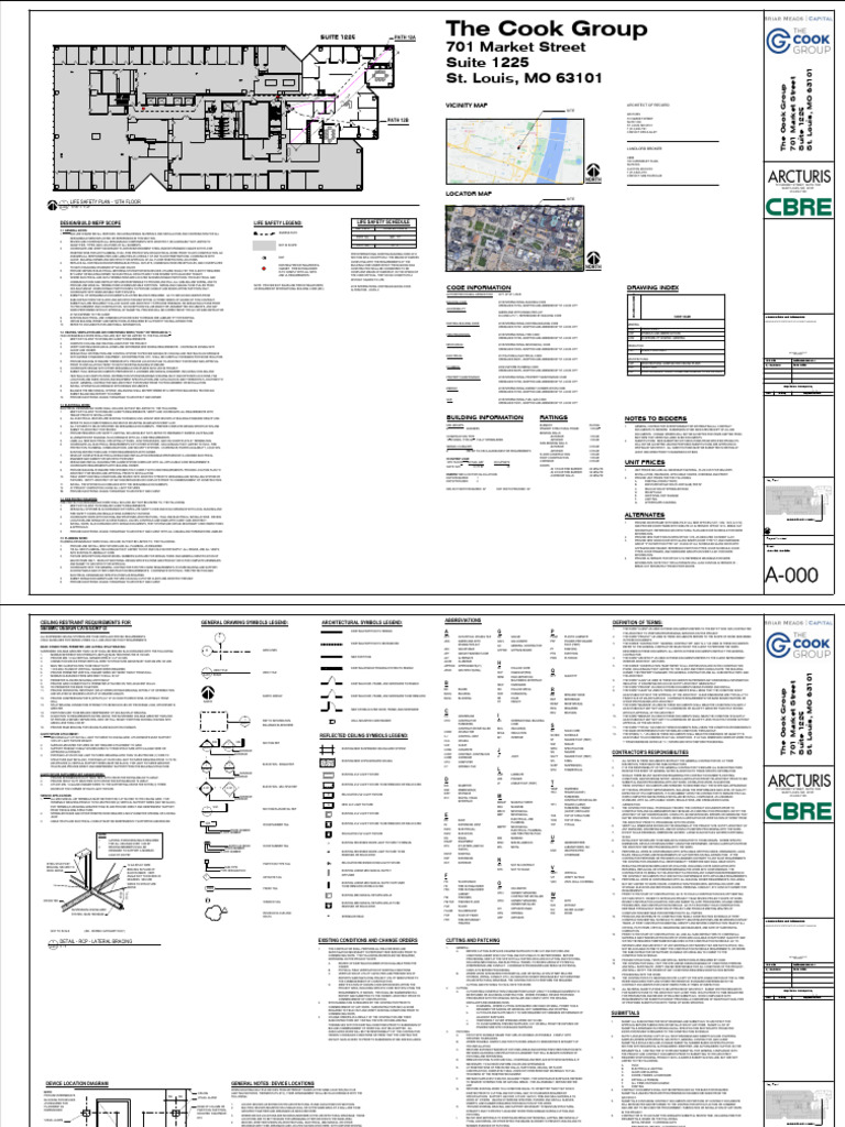 TCG - Suite 1225 Renovation - Bid Drawings | PDF | Building Code ...