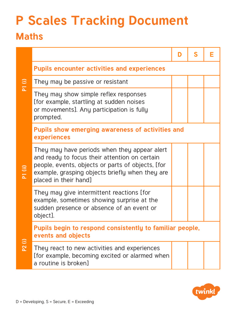 P Scales Tracking Maths Pocket Book PDF | PDF | Quantity | Numbers
