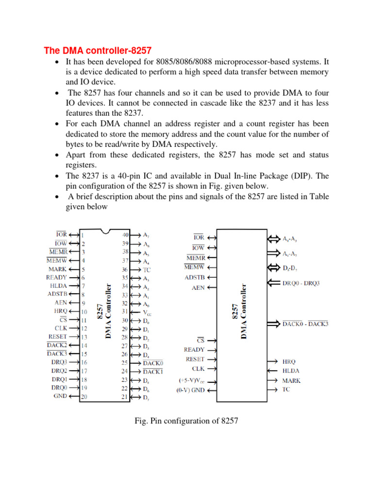 DMA Controller 8257 | Download Free PDF | Electronics | Computer Memory