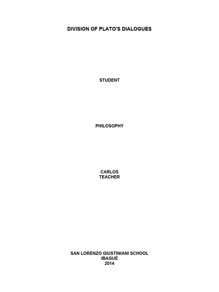 Plato's Dialogues | PDF | Plato | Socrates