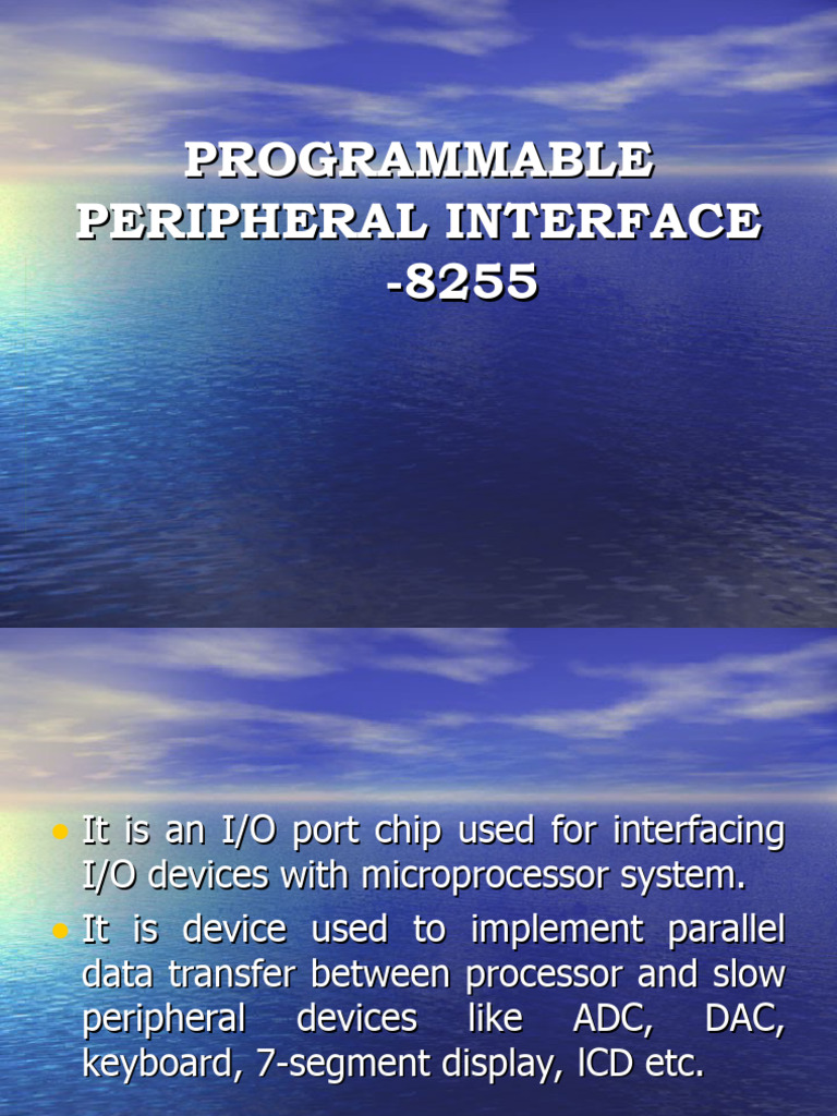 Programmable Peripheral Interface - 8255 | PDF | Input/Output | Office Equipment