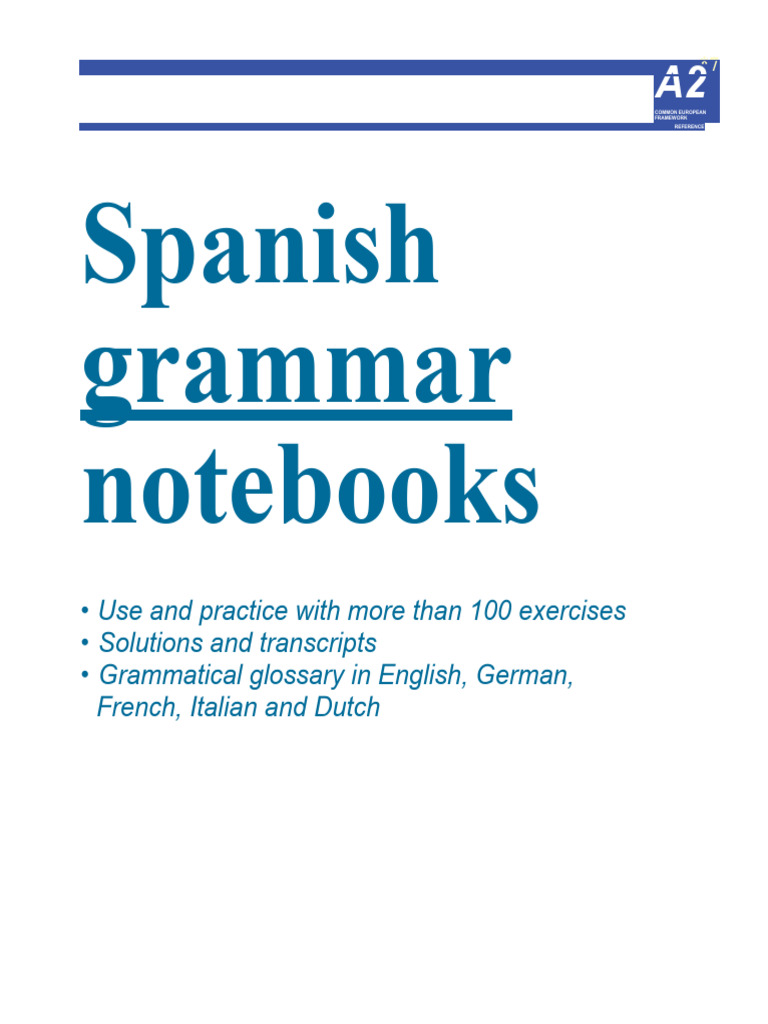 Spanish Grammar Notebooks A2 Sample | PDF | Adverb | Linguistics
