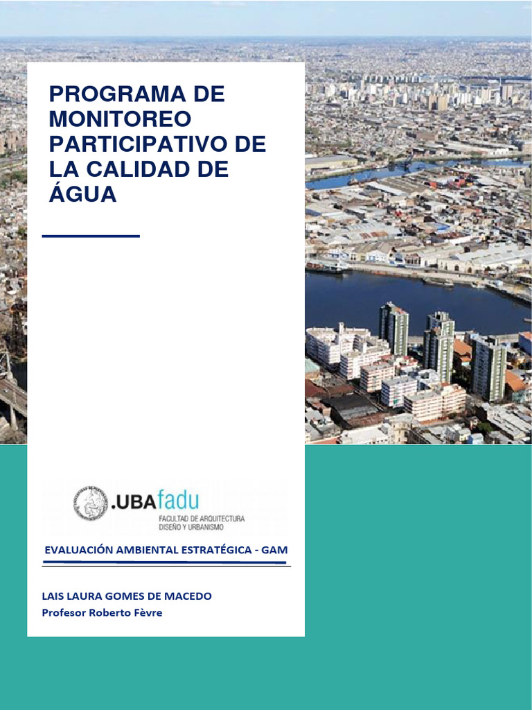 Programa de Monitoreo Participativo de La Calidad de Água | PDF | Agua | Entorno natural