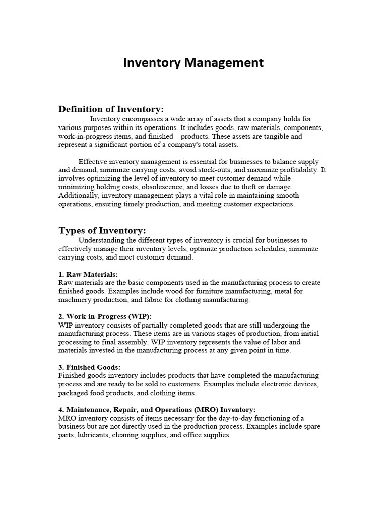 Essential Guide to Inventory Management | PDF | Inventory | Forecasting