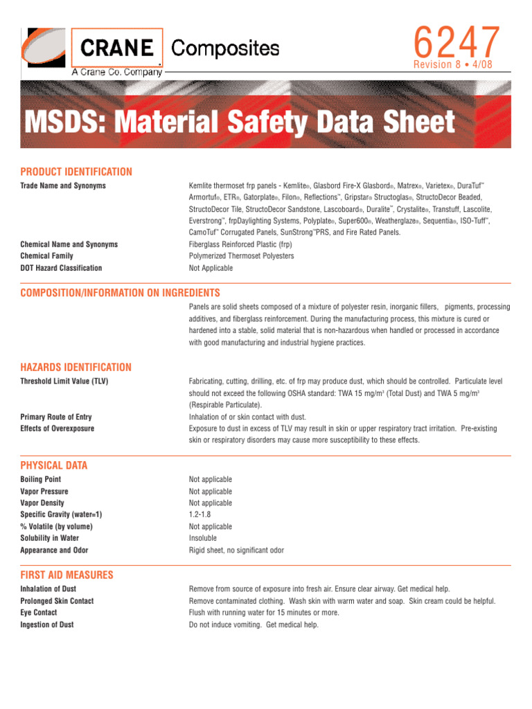 6247 Corp Msds | PDF | Combustion | Carbon Dioxide
