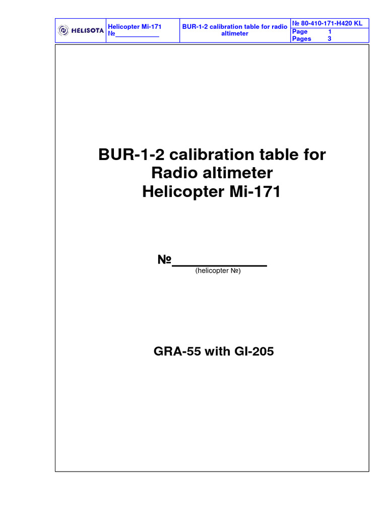 BUR-1-2 With GRA-55 Calibration Table | PDF | Electronics