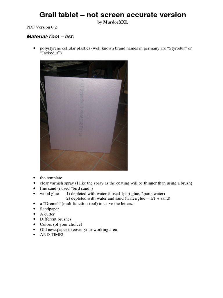 Grail Tablet Tutorial by MurdocXXL | PDF | Paint | Tablet (Pharmacy)