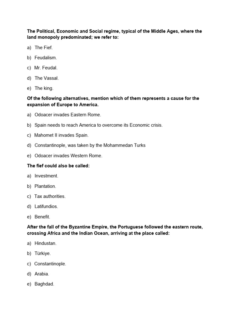 Question Bank 5 History | PDF | Feudalism | Christopher Columbus