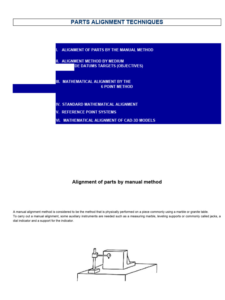 Parts Alignment Techniques Overview | PDF | Cartesian Coordinate System ...