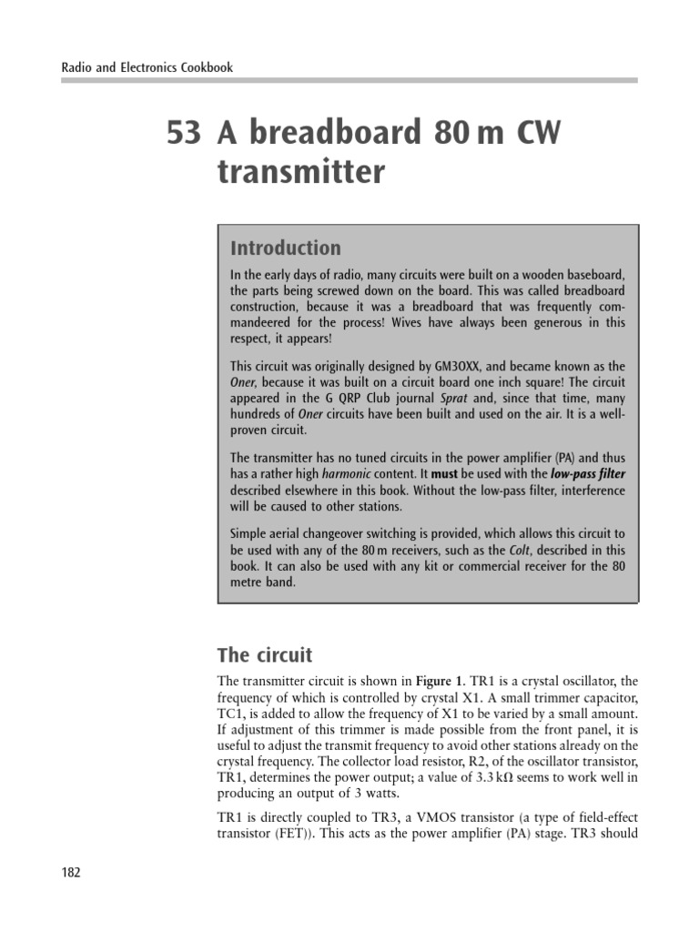 80M CW Transmitter | Download Free PDF | Electronic Filter | Electronic ...